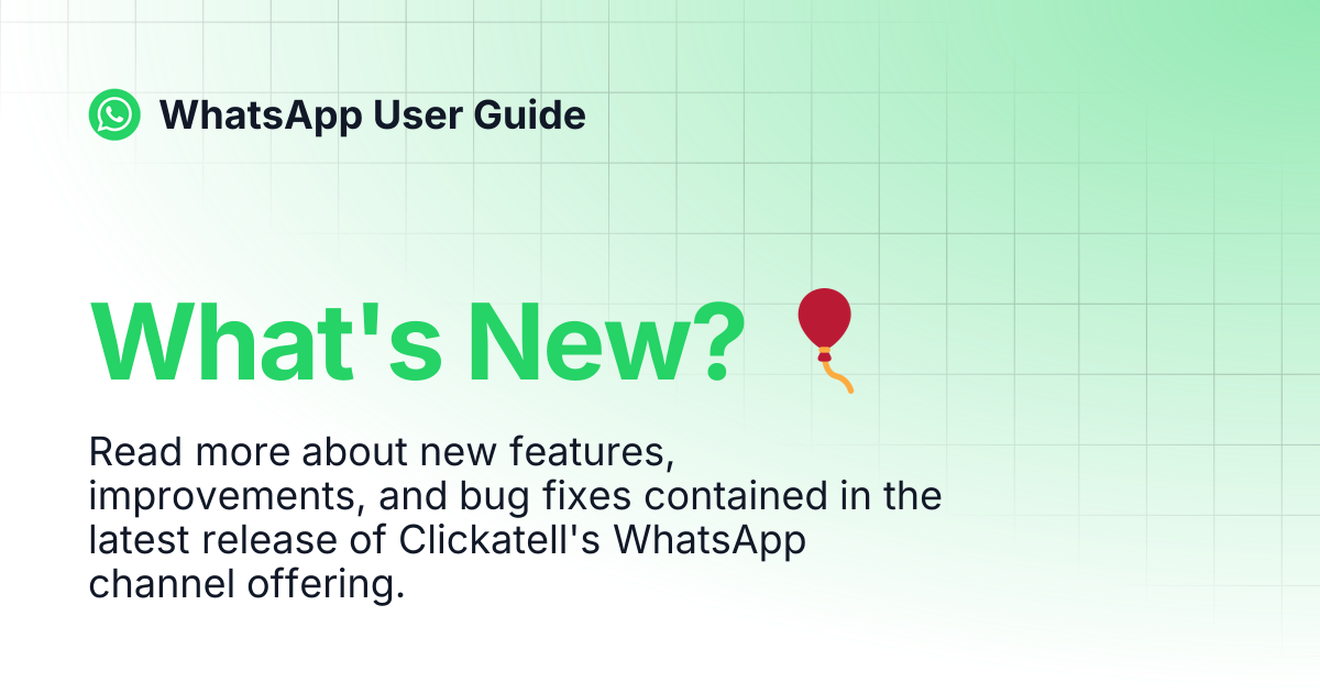 What's New? 🎈 | WhatsApp User Guide